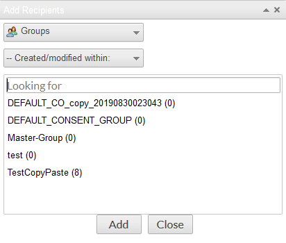 Campaign Tools > WebSMS > WebSMS - New SMS (Standard)