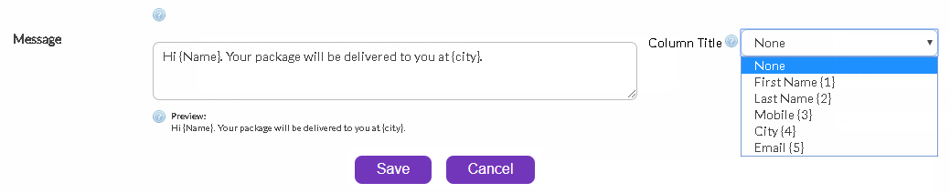 Campaign Tools > WebSMS > WebSMS - New SMS (Standard)